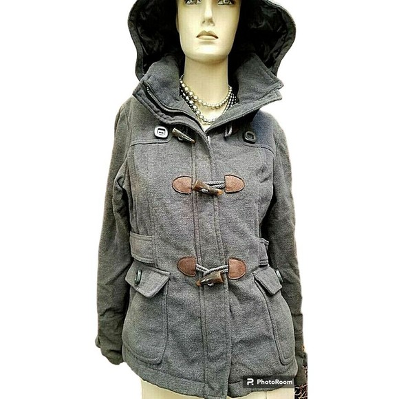 Hydraulic | Jackets & Coats | Hydraulic Gray Toggle Closure Hooded ...